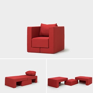 Armchair FEYDOM Q6 in different positions
